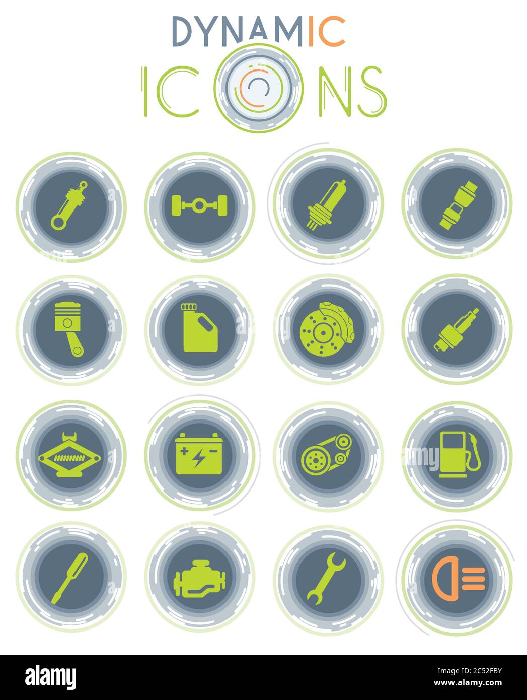 Auto Service dynamic icons Stock Vector Image & Art - Alamy