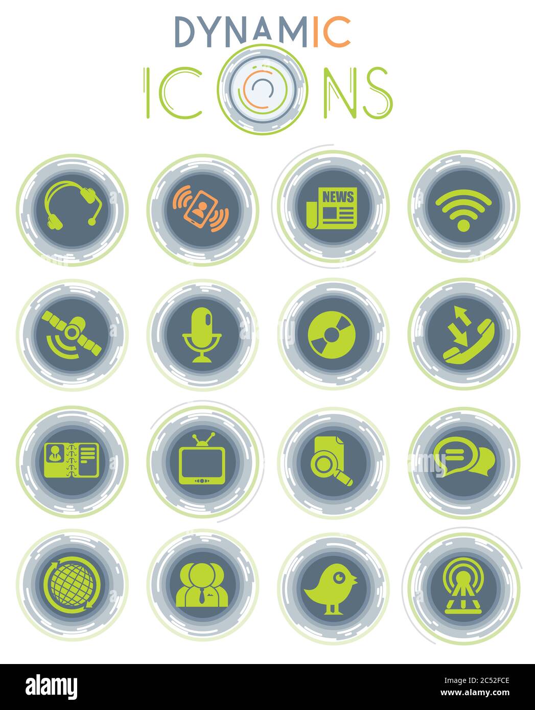 Communication dynamic icons Stock Vector Image & Art - Alamy
