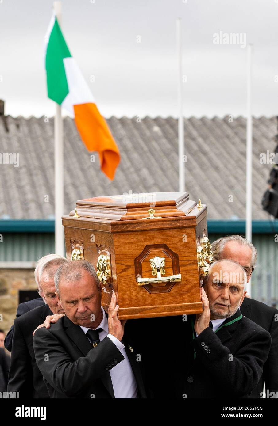 The coffin of senior Irish Republican and former leading IRA figure ...