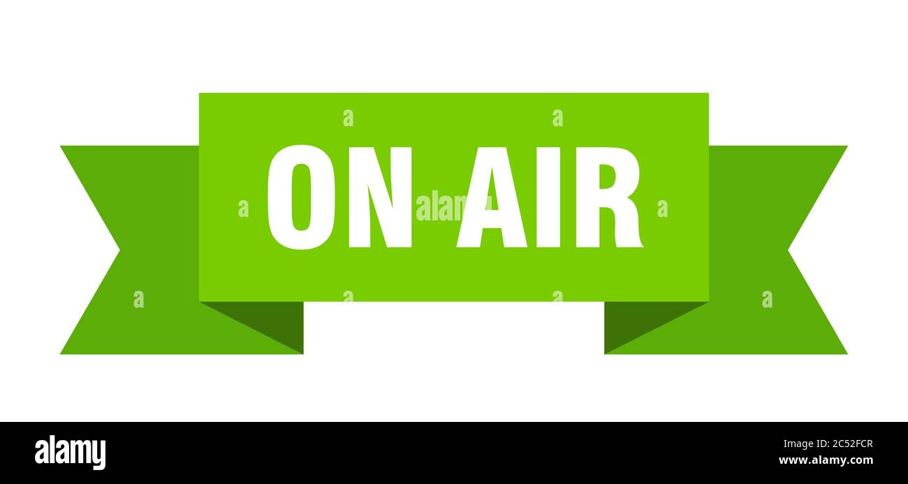 on air ribbon. on air isolated band sign. on air banner Stock Vector ...