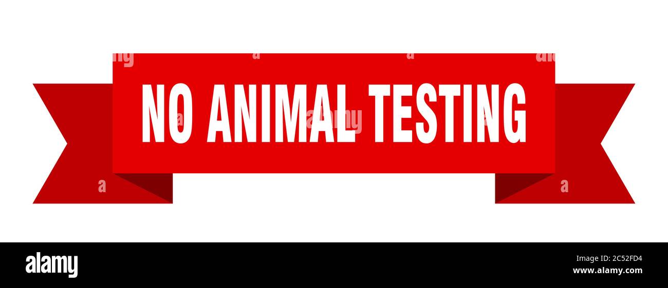 no animal testing ribbon. no animal testing isolated band sign. no ...