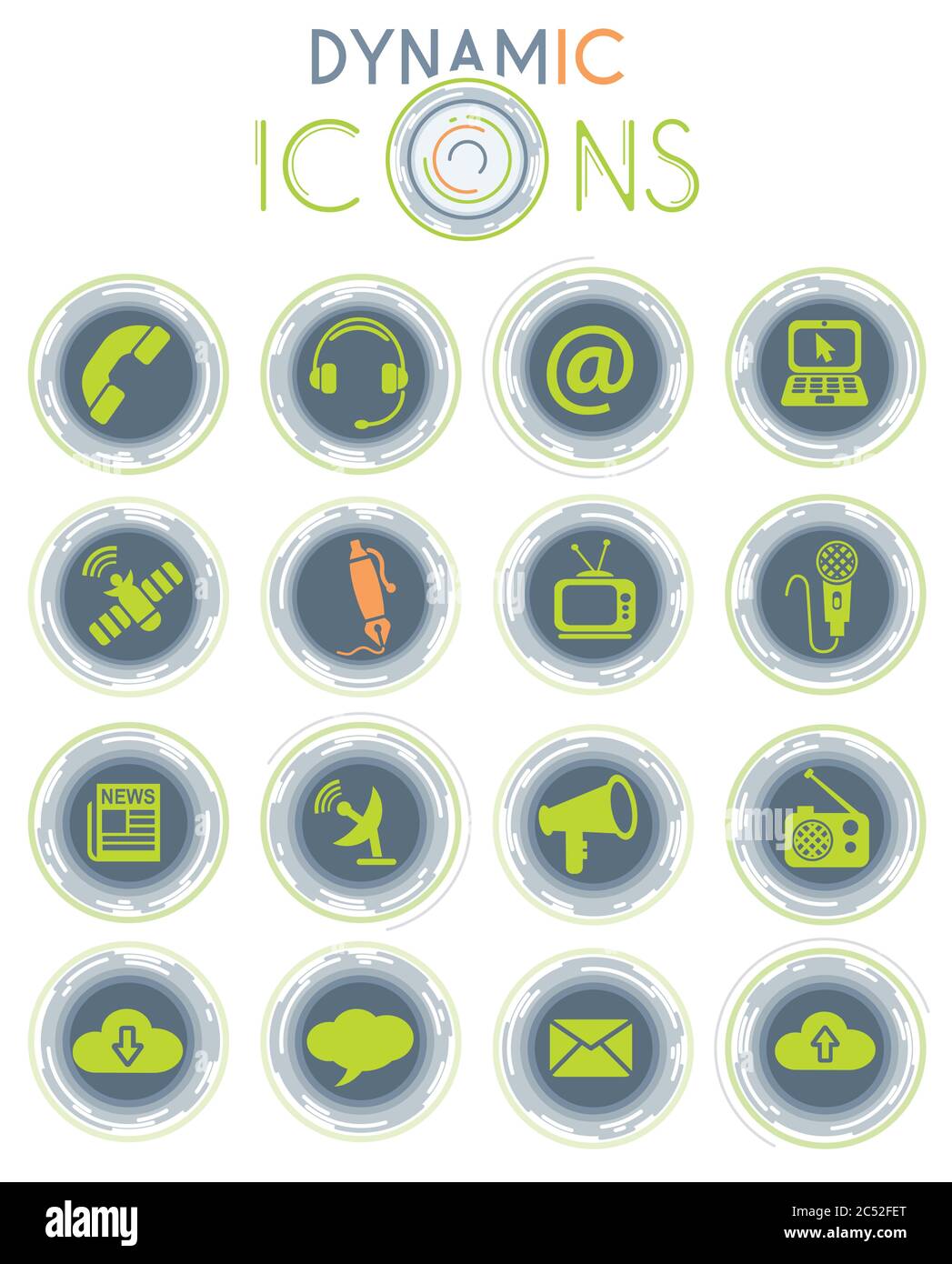 communication dynamic icons Stock Vector Image & Art - Alamy