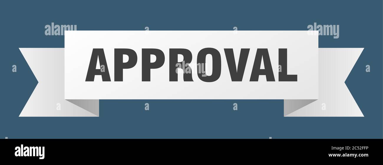 approval ribbon. approval isolated band sign. approval banner Stock ...