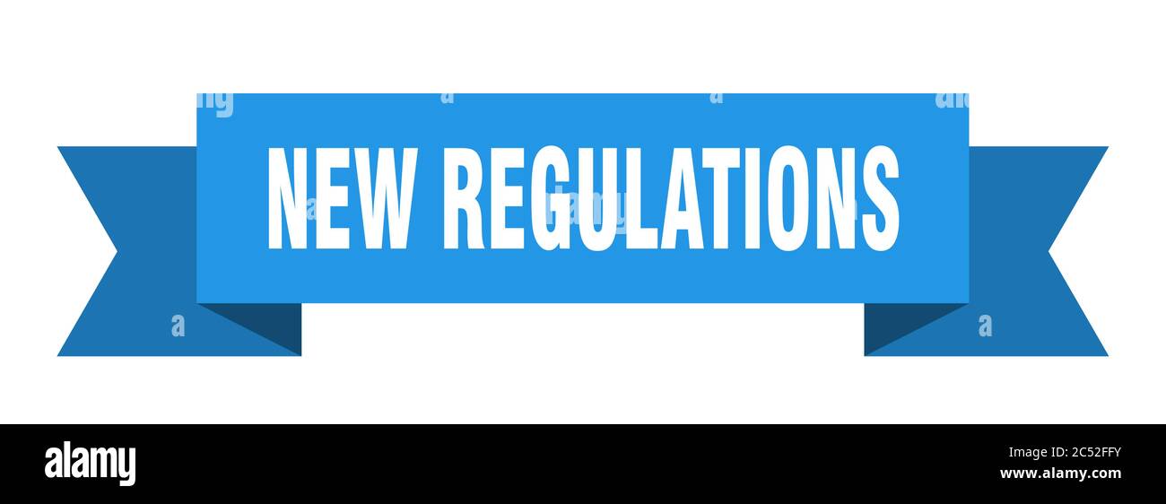 new regulations ribbon. new regulations isolated band sign. new ...