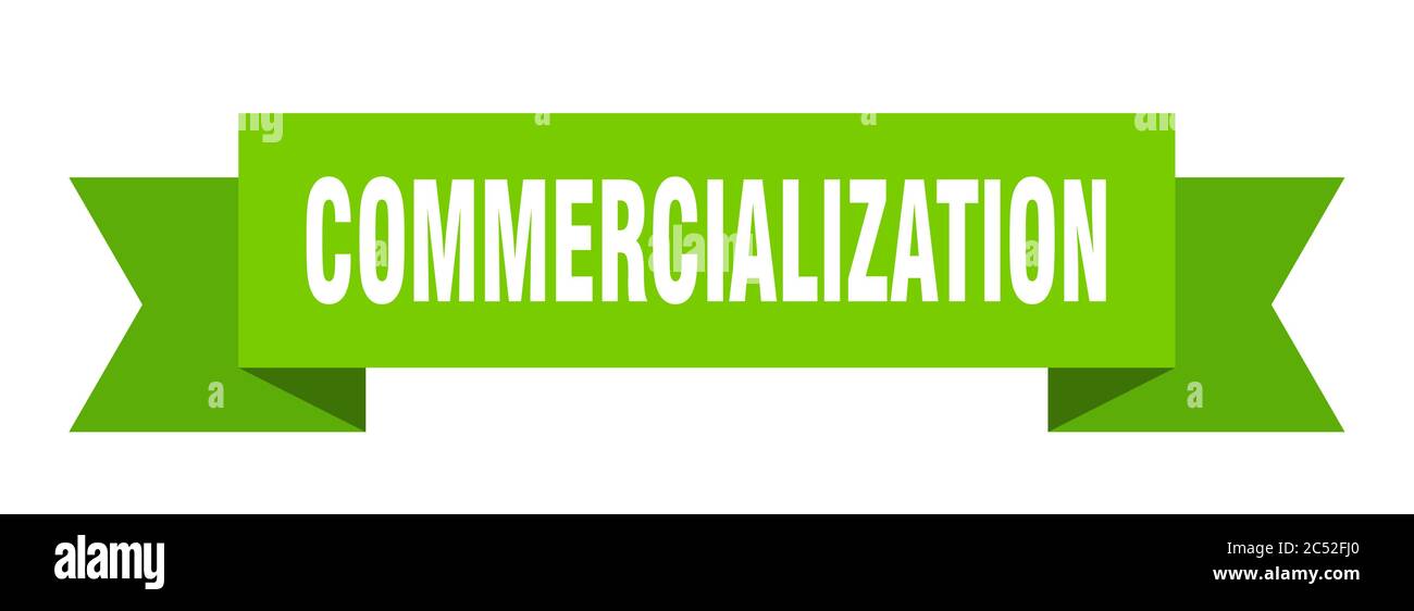 commercialization ribbon. commercialization isolated band sign ...