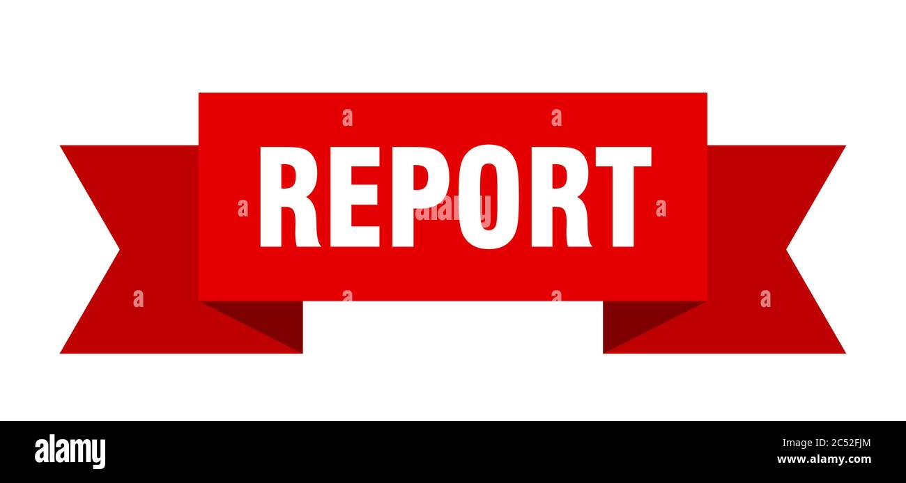 report ribbon. report isolated band sign. report banner Stock Vector ...