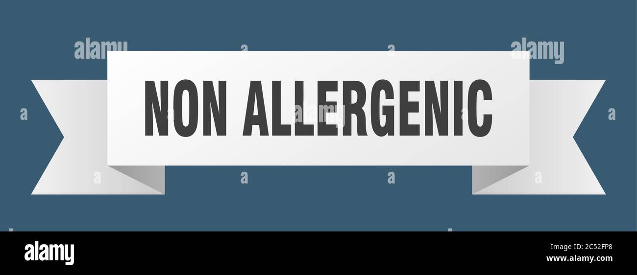 non allergenic ribbon. non allergenic isolated band sign. non ...
