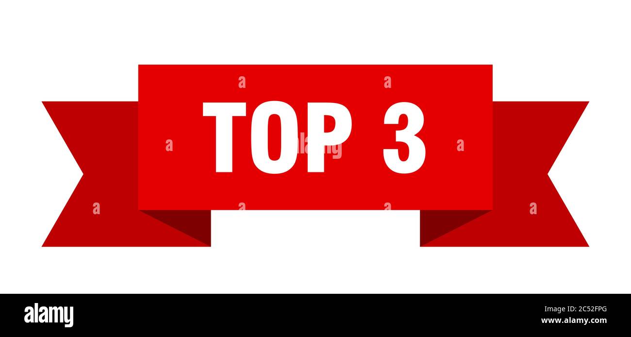 top 3 ribbon. top 3 isolated band sign. top 3 banner Stock Vector Image ...