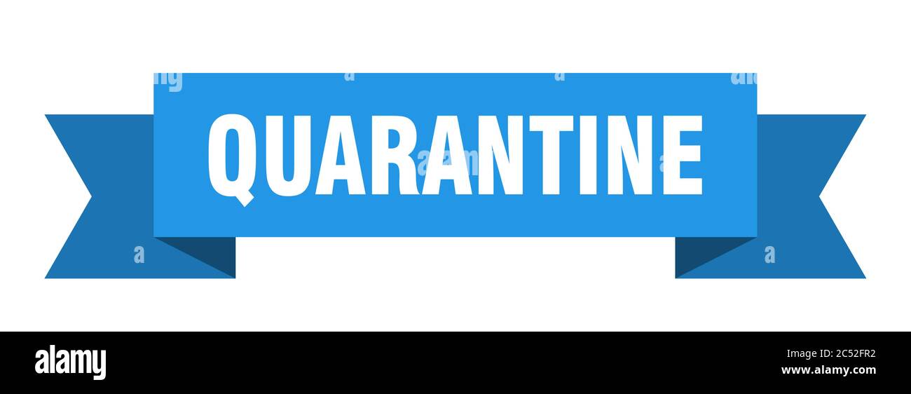 quarantine ribbon. quarantine isolated band sign. quarantine banner ...