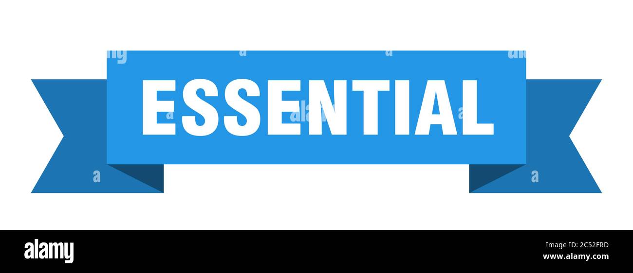 essential ribbon. essential isolated band sign. essential banner Stock ...