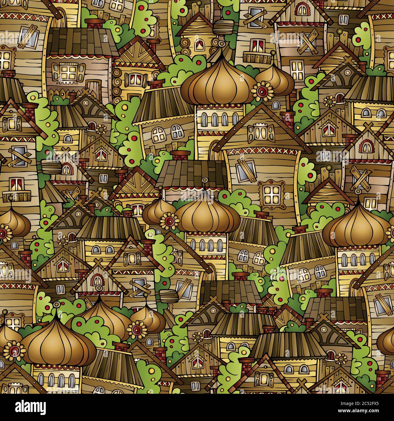 Cartoon fairy tale drawing village Stock Vector Image & Art - Alamy