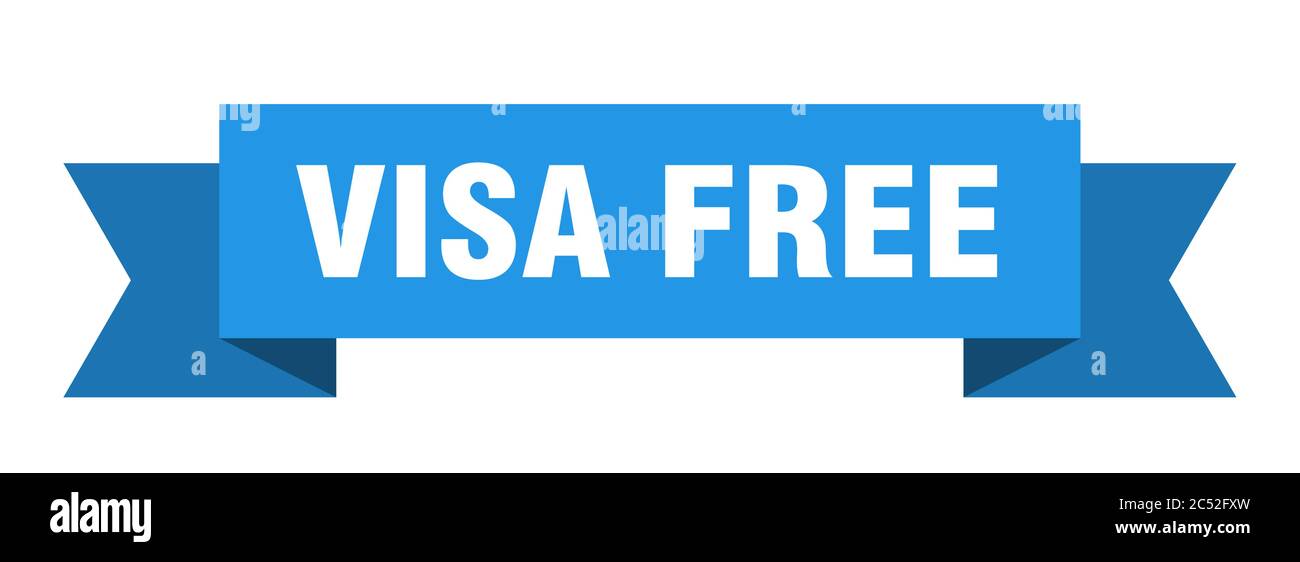 visa free ribbon. visa free isolated band sign. visa free banner Stock ...