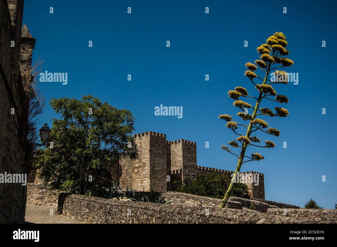 Mesmerizing shot of the medieval castle of Trujillo captured in ...