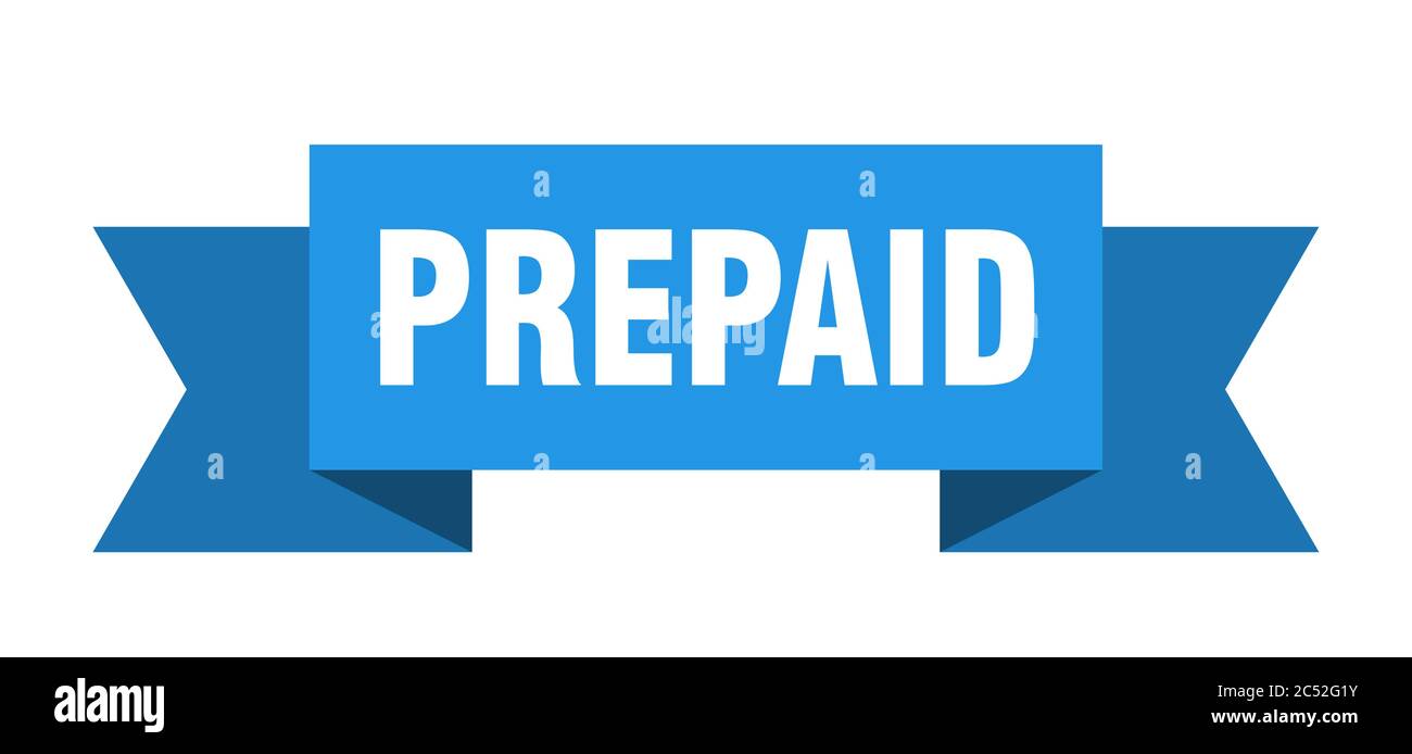 prepaid ribbon. prepaid isolated band sign. prepaid banner Stock Vector ...