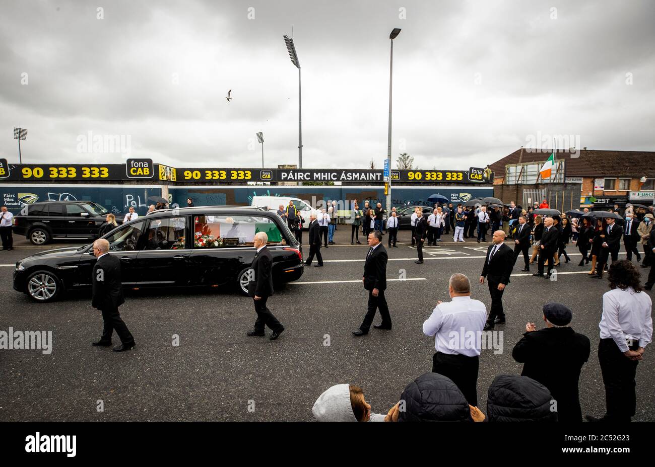 The coffin of senior Irish Republican and former leading IRA figure ...
