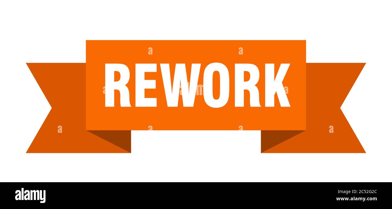 rework ribbon. rework isolated band sign. rework banner Stock Vector ...
