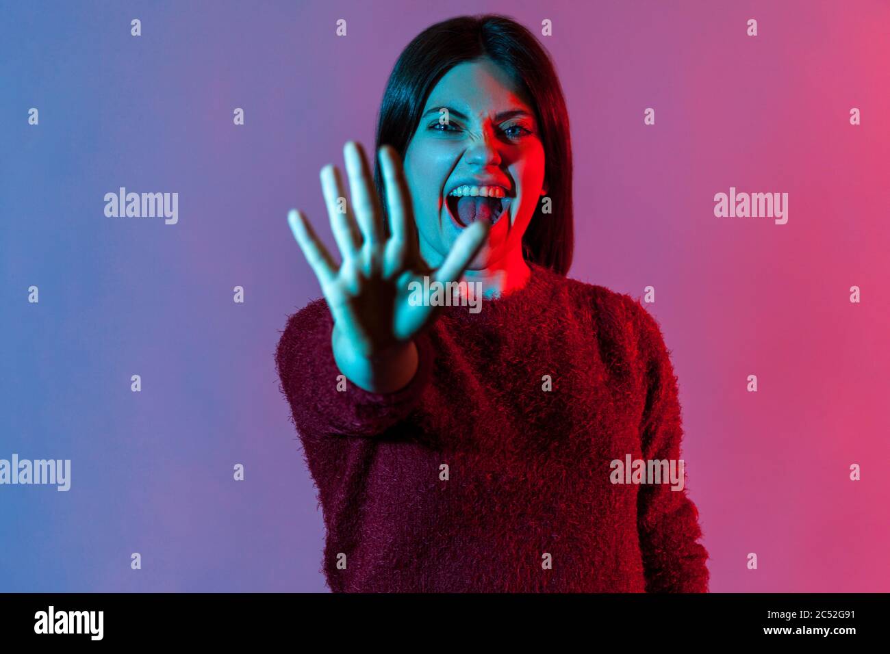 Scared Woman Standing