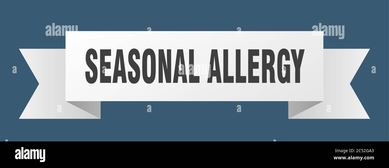 seasonal allergy ribbon. seasonal allergy isolated band sign. seasonal ...