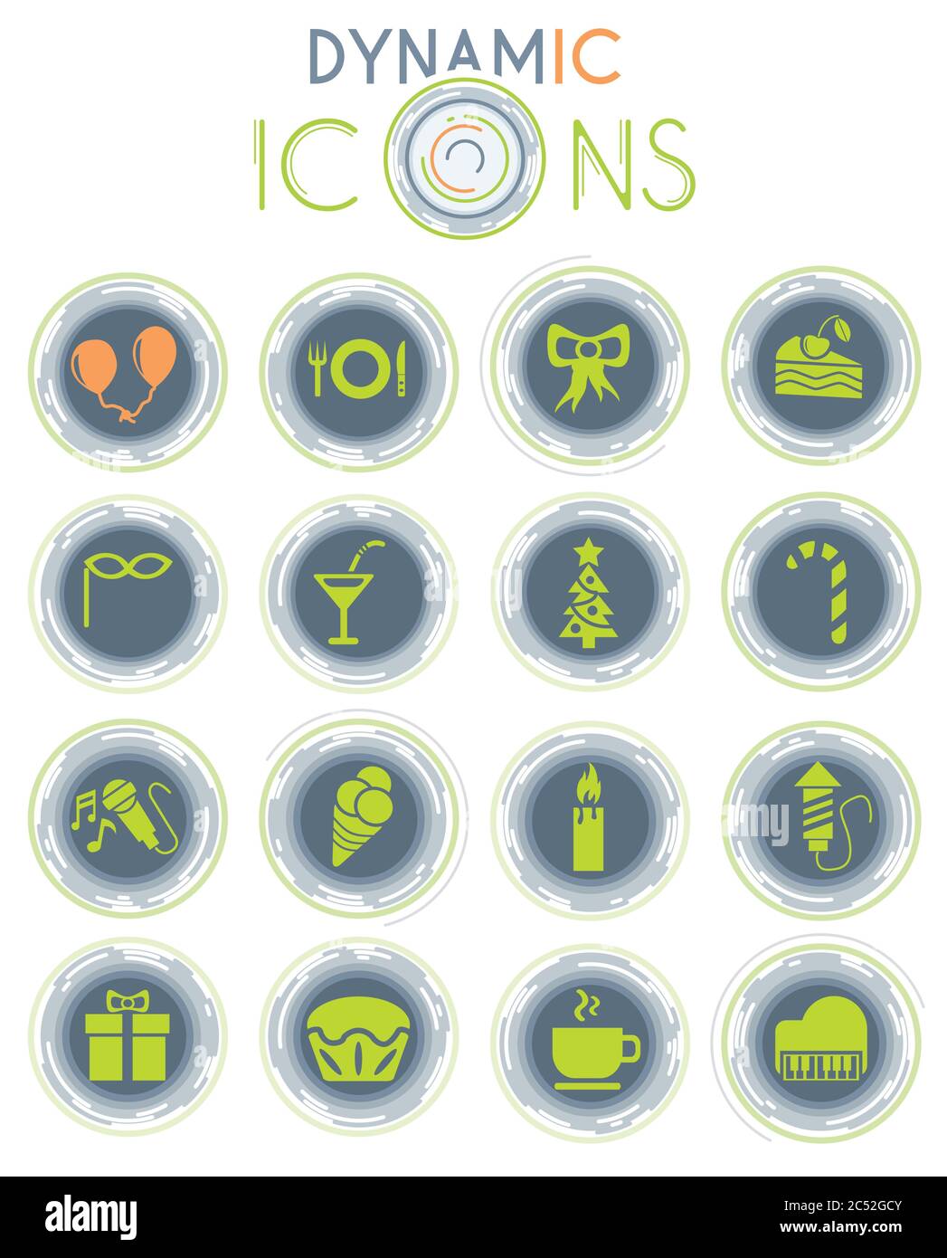 celebration dynamic icons Stock Vector Image & Art - Alamy