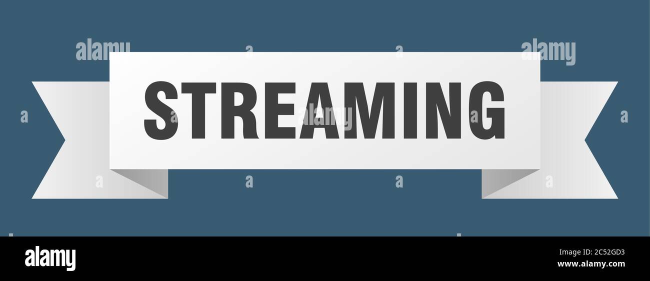 streaming ribbon. streaming isolated band sign. streaming banner Stock ...