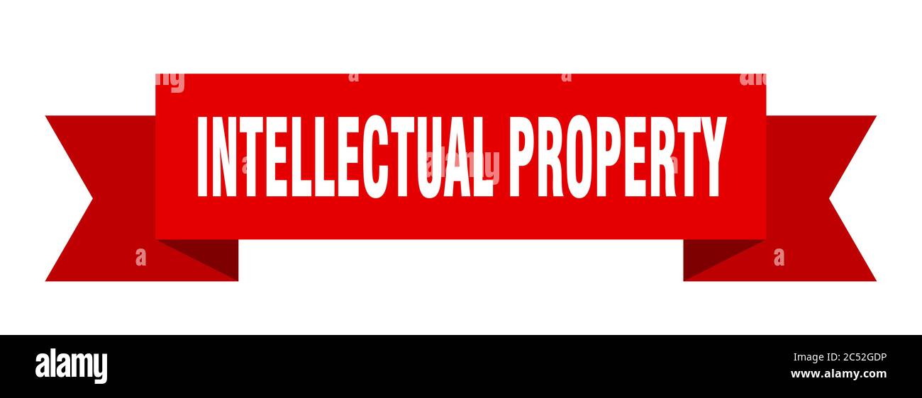 intellectual property ribbon. intellectual property isolated band sign ...