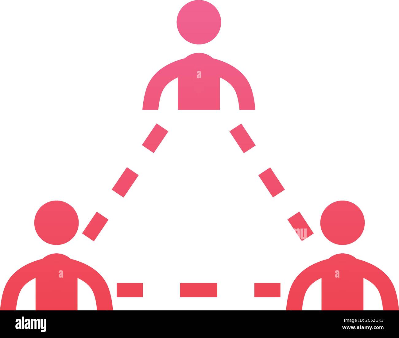 Businessmen avatars triangle gradient style icon design, Office ...