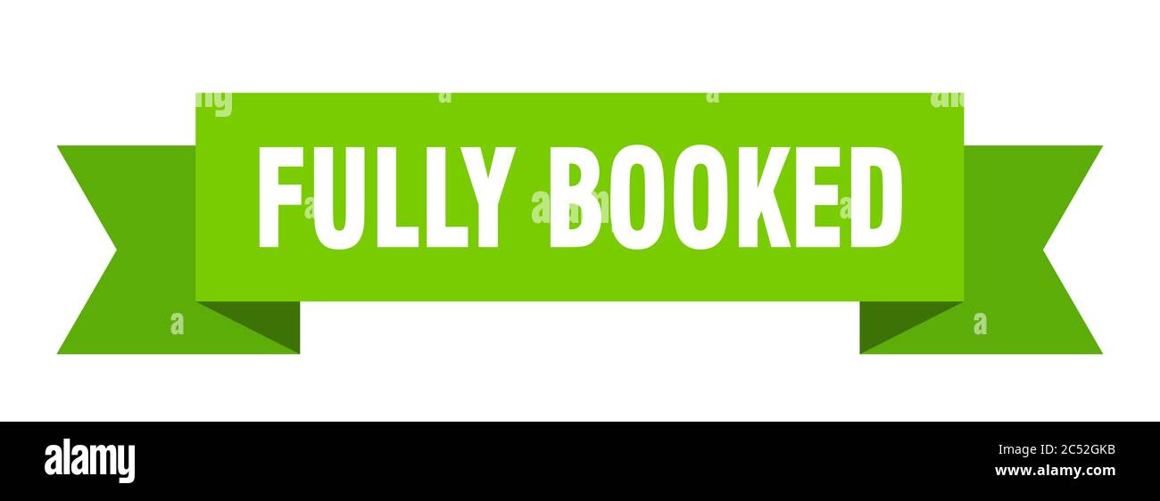 fully booked ribbon. fully booked isolated band sign. fully booked ...