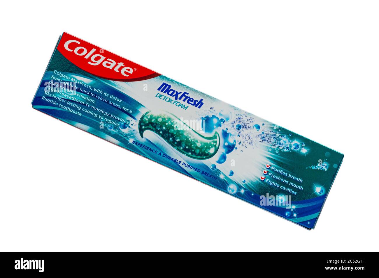 box of Colgate MaxFresh Detox Foam toothpaste, Colgate MaxFresh Detox ...