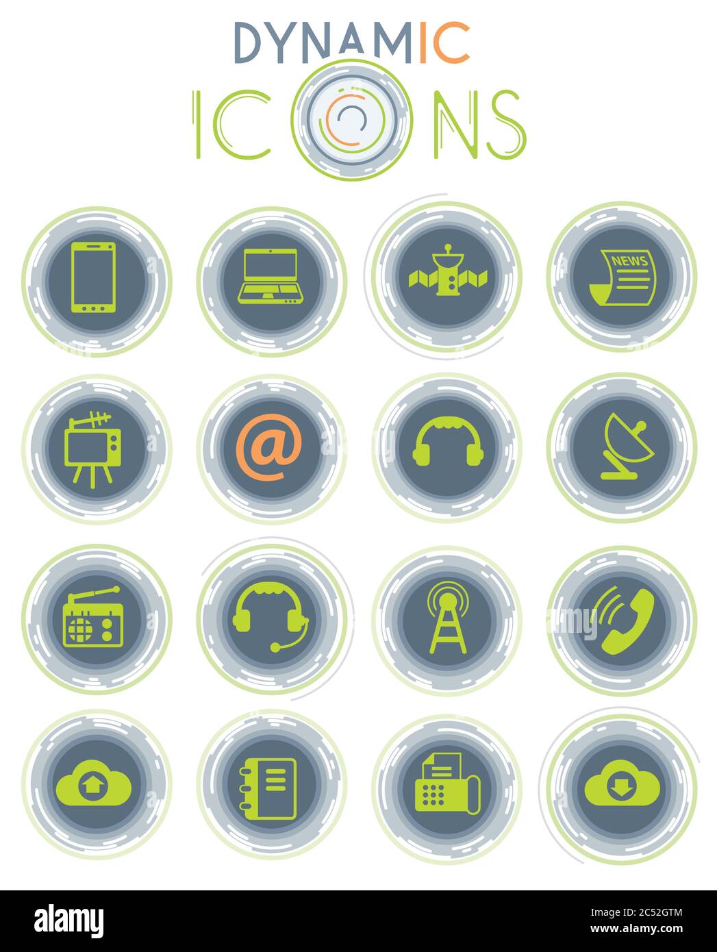 communication dynamic icons Stock Vector Image & Art - Alamy