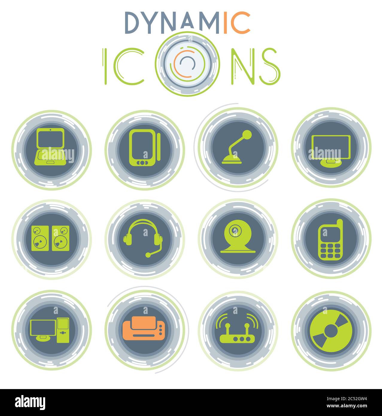 media dynamic icons Stock Vector Image & Art - Alamy