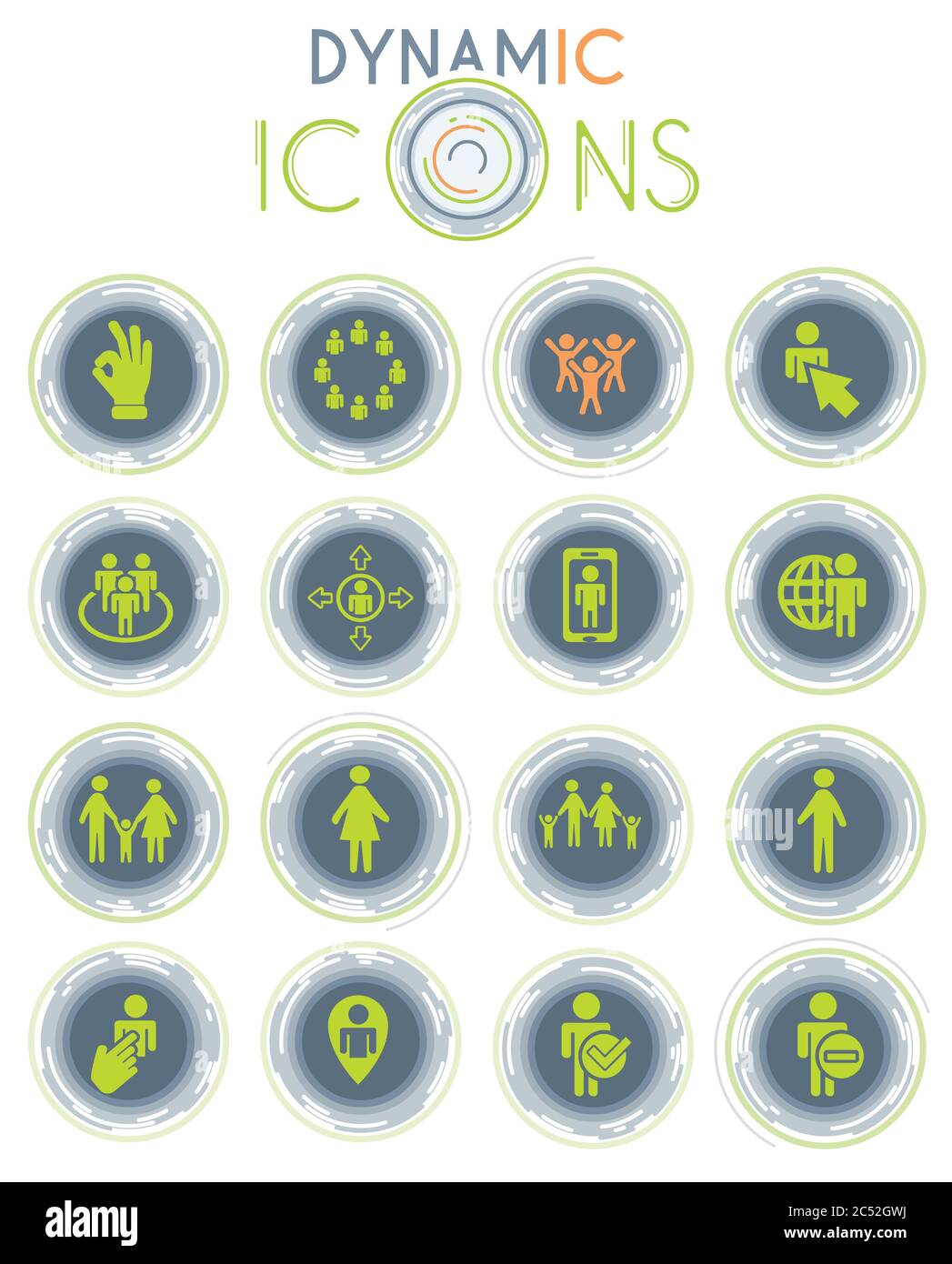 community dynamic icons Stock Vector Image & Art - Alamy