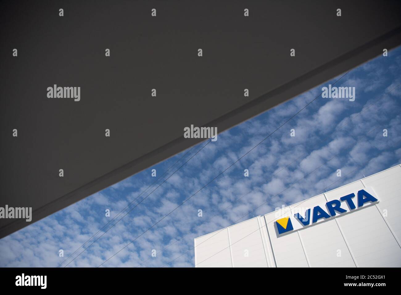 Ellwangen, Germany. 30th June, 2020. The Varta logo can be seen on a ...