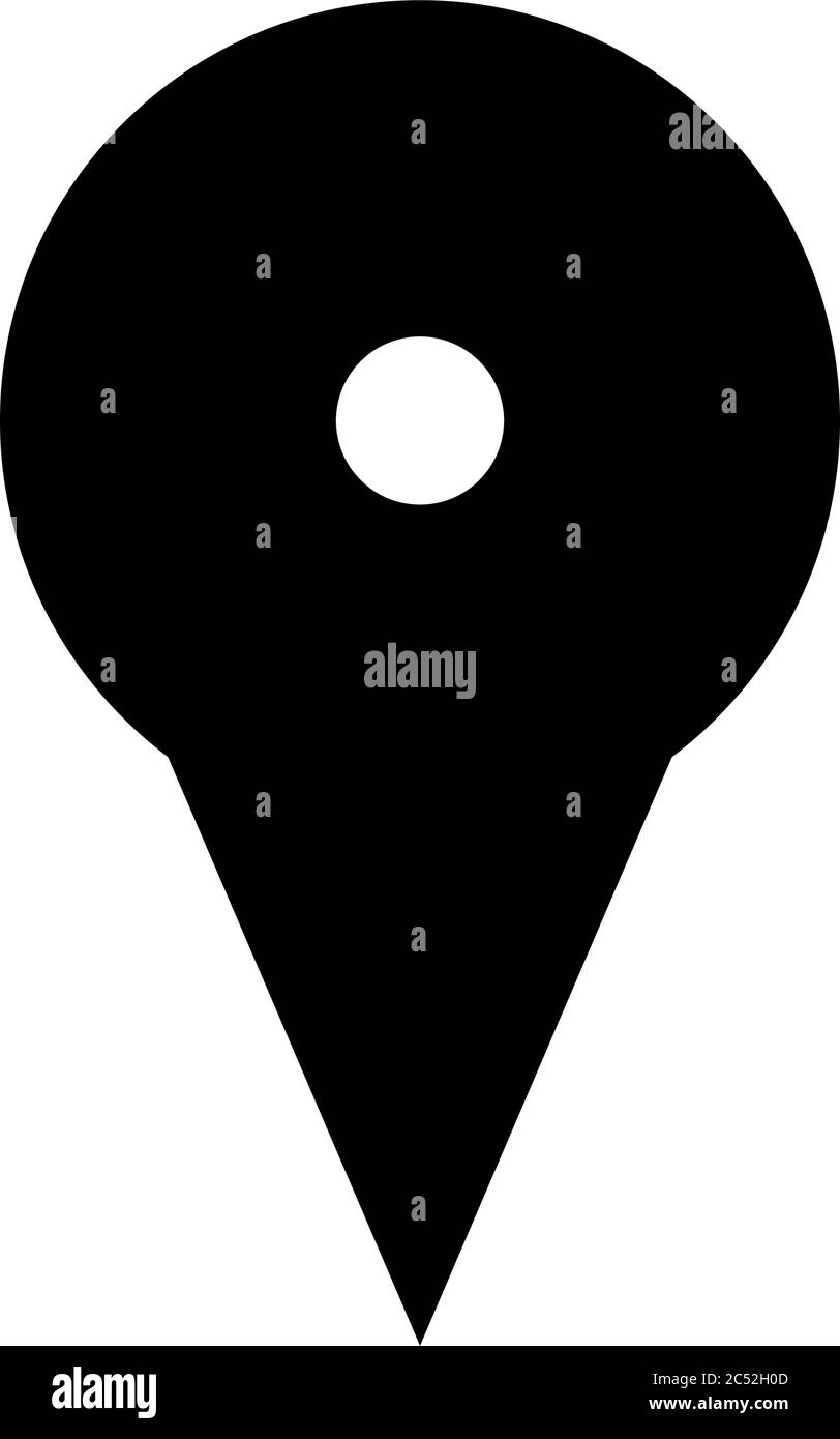 Black map pointer. Simple flat vector icon Stock Vector Image & Art - Alamy