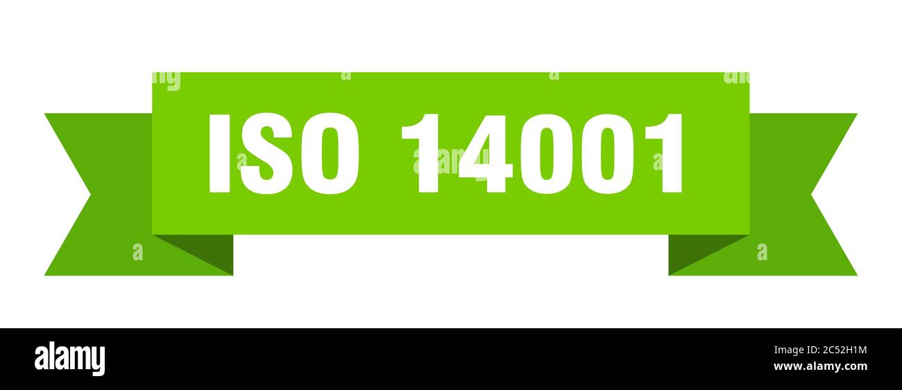 iso 14001 ribbon. iso 14001 isolated band sign. iso 14001 banner Stock ...