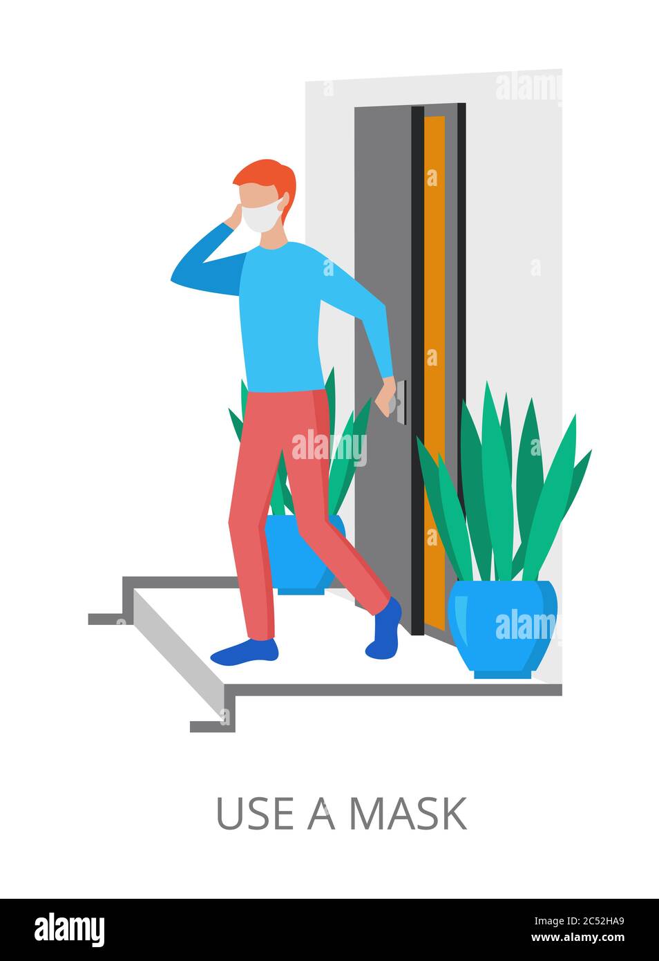 Use Mask concept, modern flat design vector illustration, for graphic ...