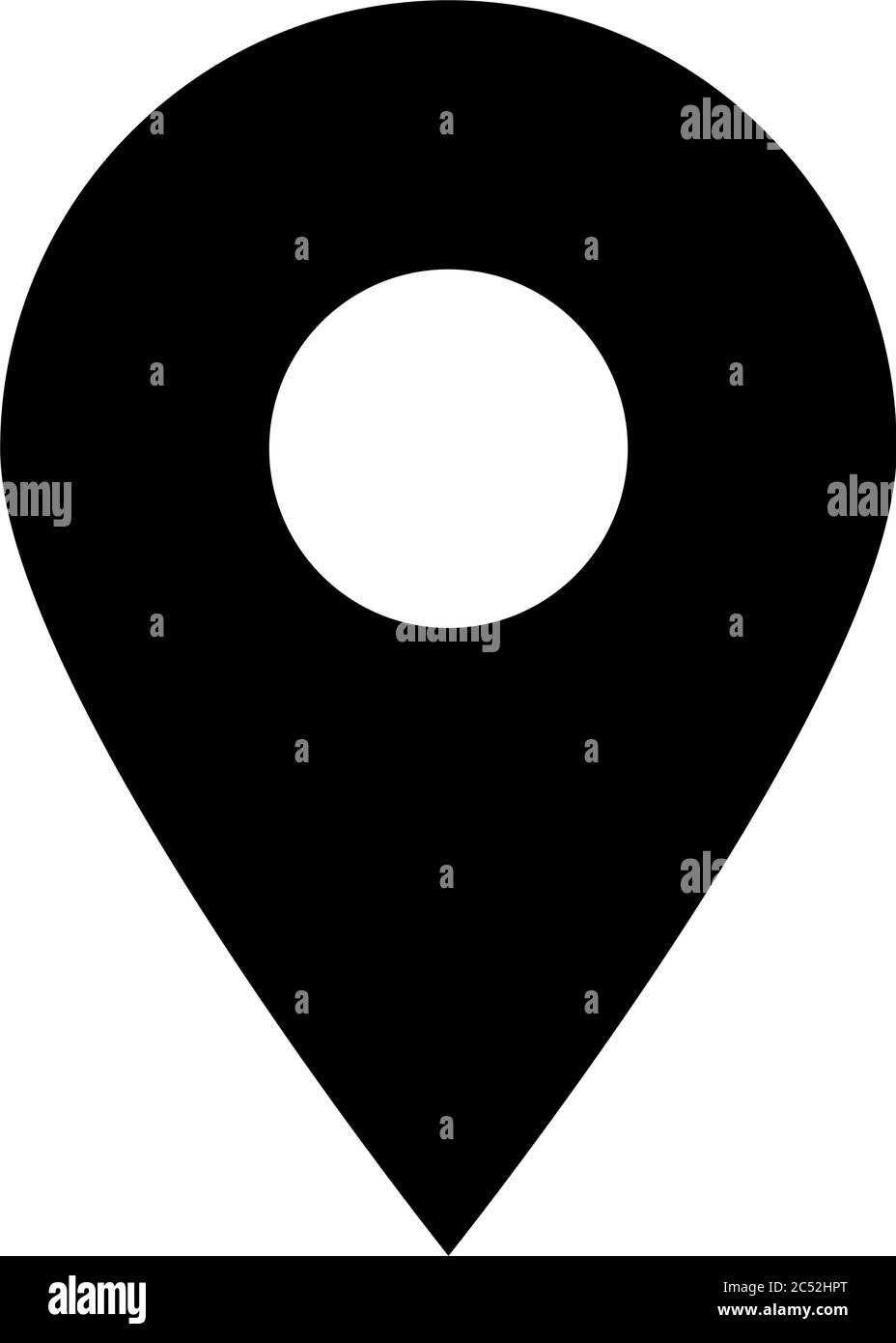 Black map pointer. Simple flat vector icon Stock Vector Image & Art - Alamy