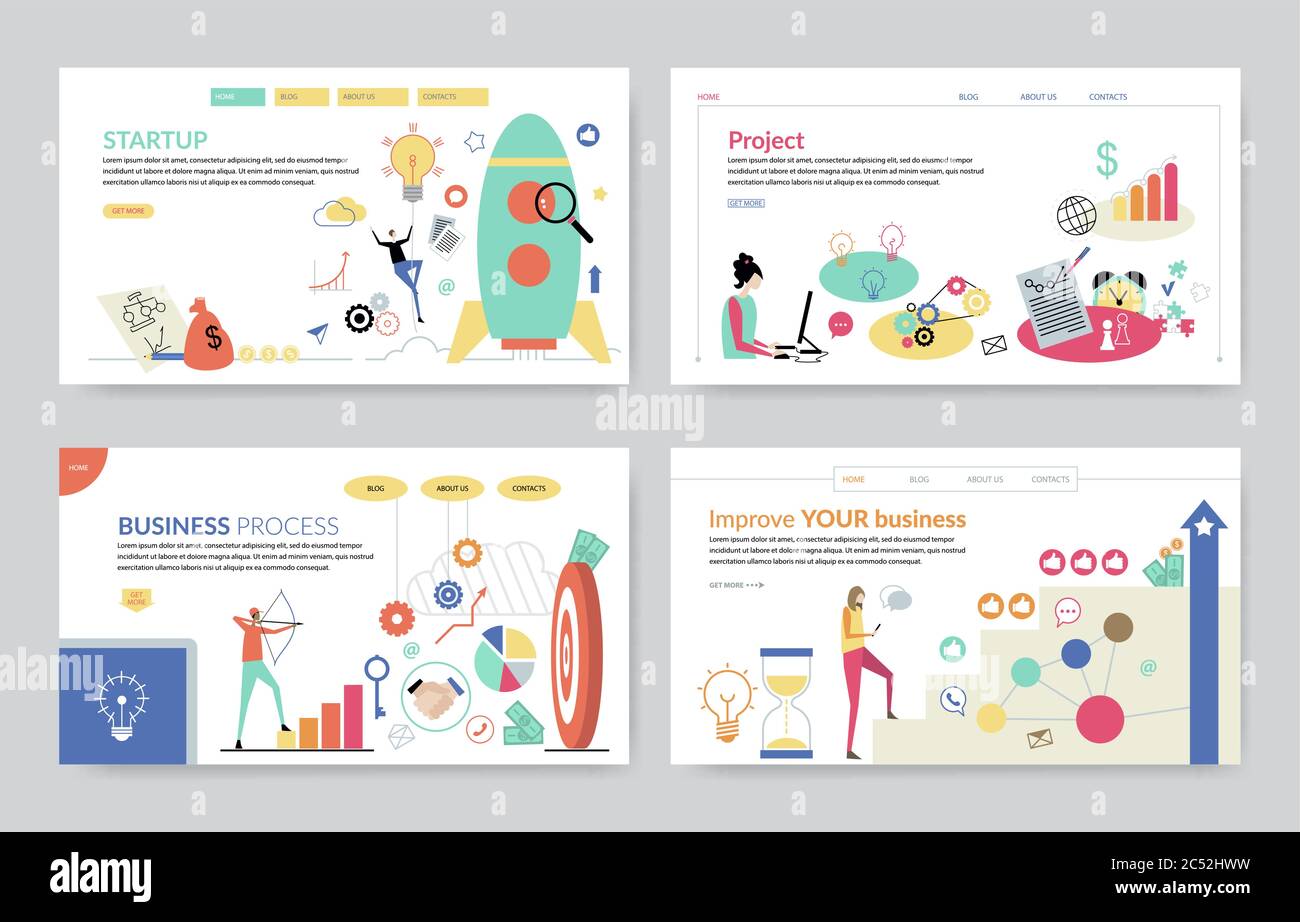 Concepts set of Start-up, Project, Business Process and Improve Your ... Concepts set of Start-up, Project, Business Process and Improve Your ...