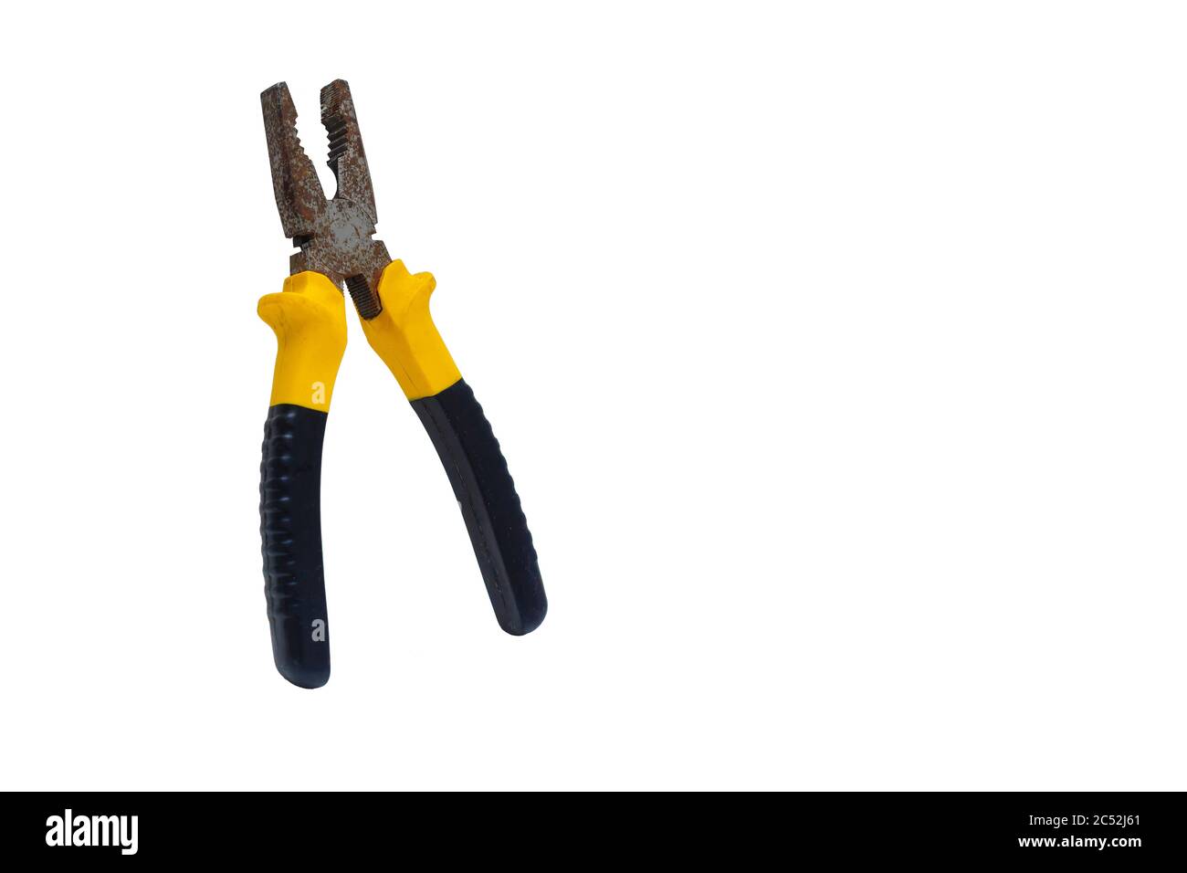 yellow pliers isolated on white background Stock Photo - Alamy