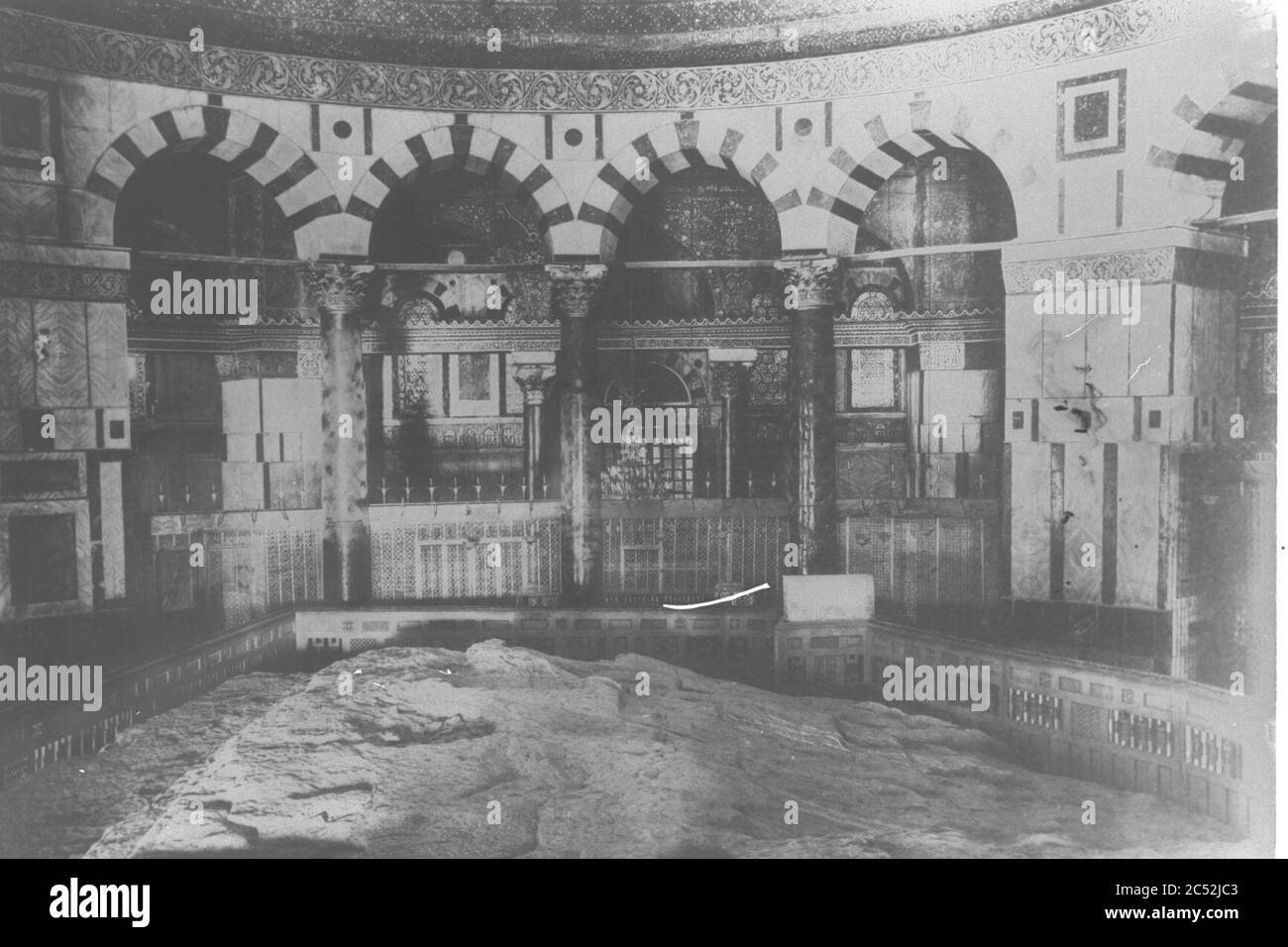 INSIDE THE DOME OF THE ROCK (MOSQUE OMAR) ON THE TEMPLE MOUNT IN ...
