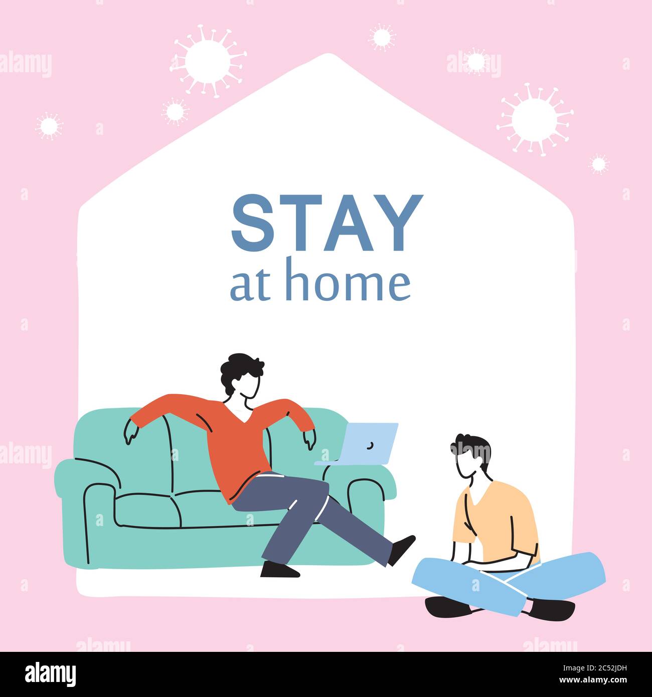 men at home doing activities vector desing illustration Stock Vector ...