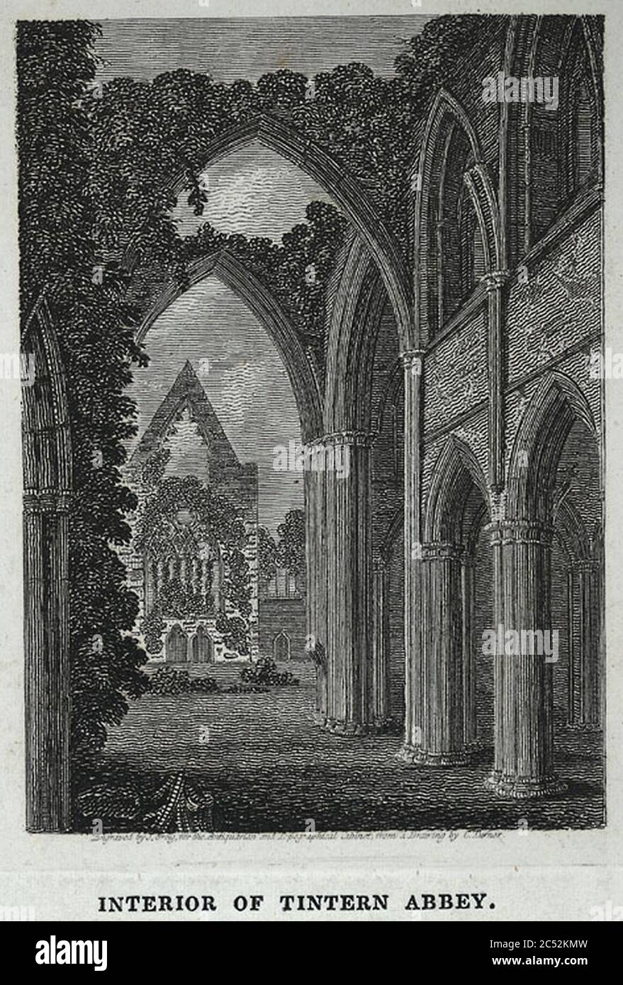 Interior of Tintern Abbey Stock Photo - Alamy