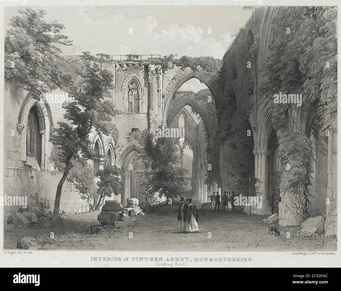 Interior of Tintern Abbey Monmouthshire. Looking East Stock Photo - Alamy