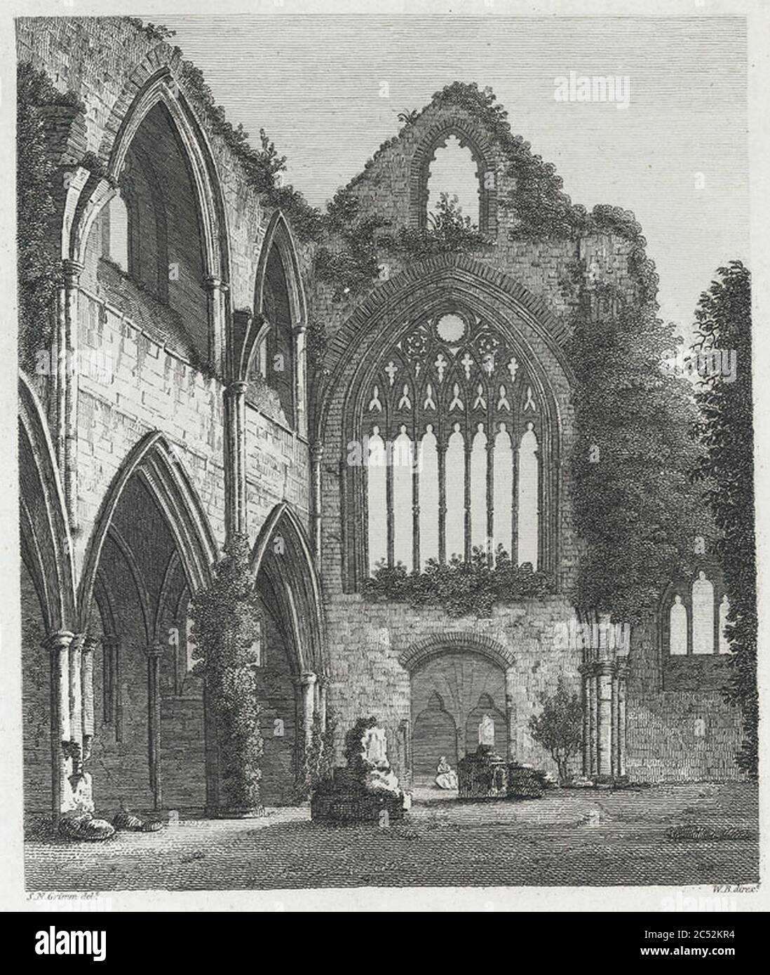 Inside of Tintern Abbey, West View Stock Photo - Alamy