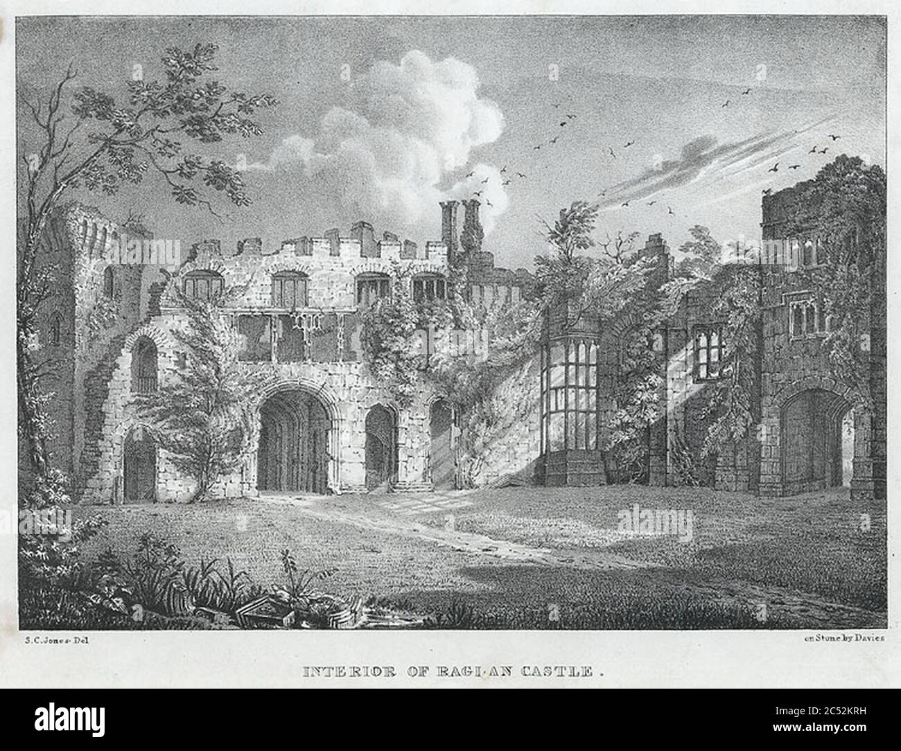 Interior of Raglan Castle Stock Photo - Alamy