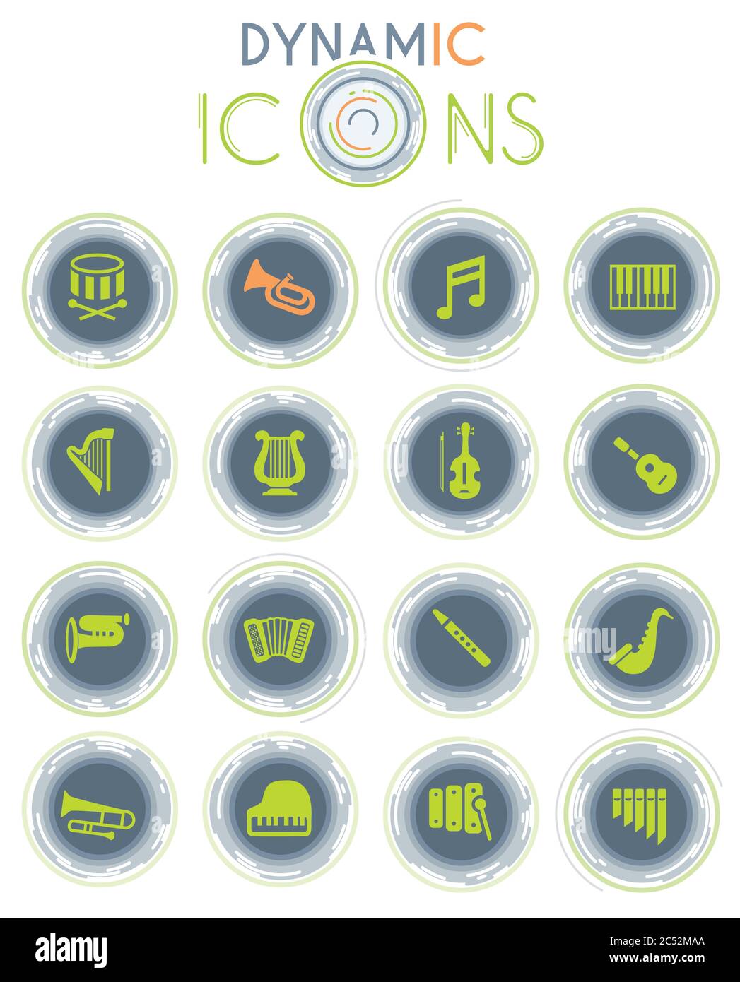 classic instruments dynamic icons Stock Vector Image & Art - Alamy