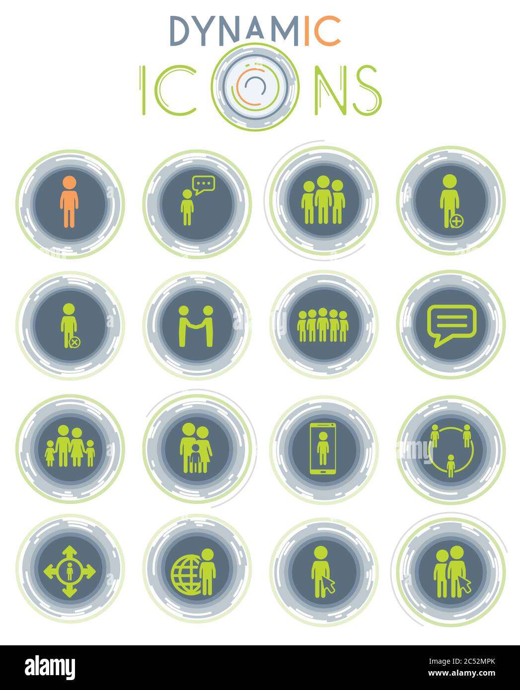 Community dynamic icons Stock Vector Image & Art - Alamy