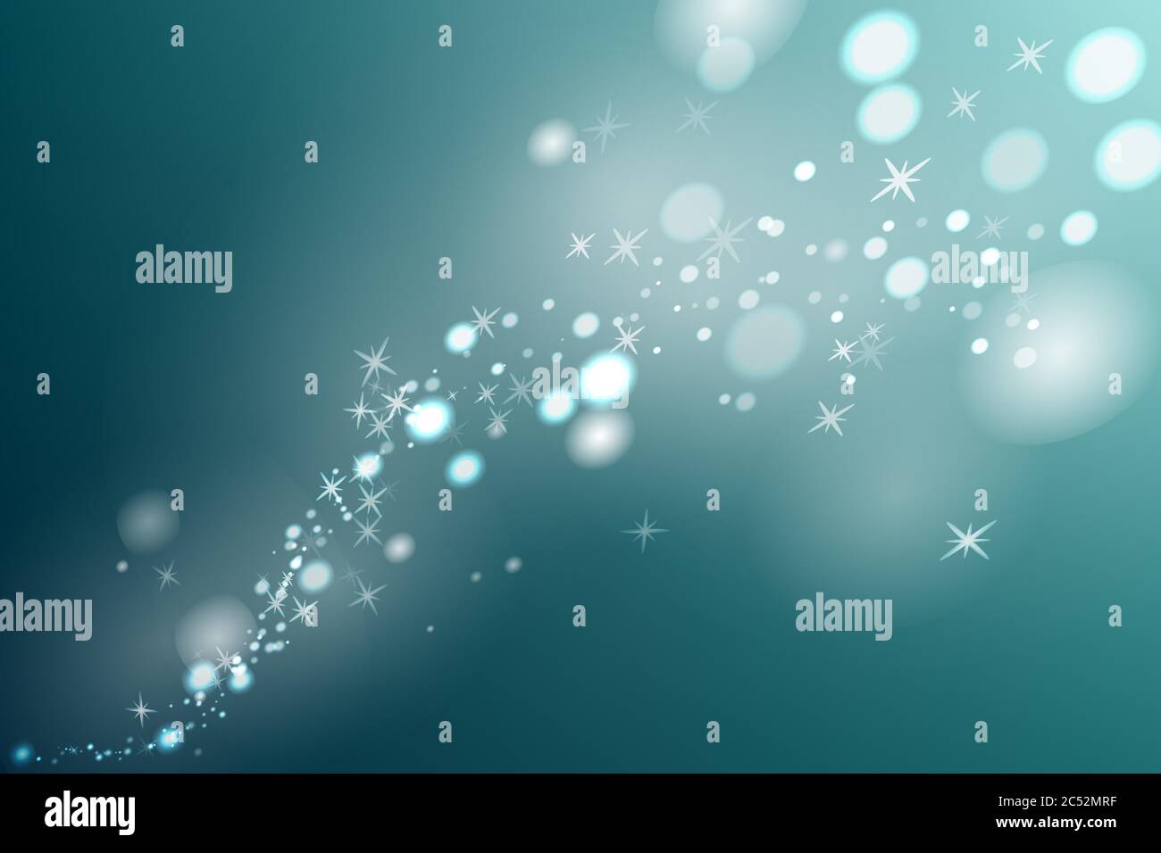 Flow in water. Particles with glow effect. Vector illustration. Dynamic ...