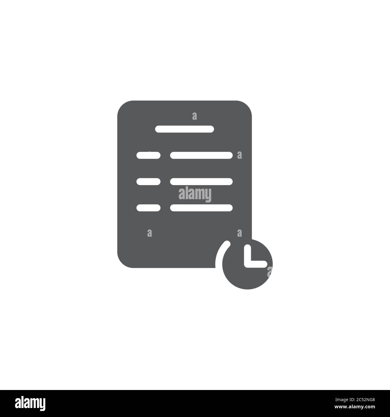 Purchase history vector icon symbol isolated on white background Stock ...