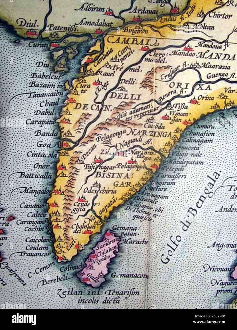 India is mapped with dozens of place-names Stock Photo - Alamy