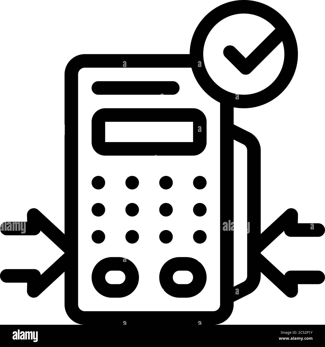 pos terminal device icon vector outline illustration Stock Vector Image ...